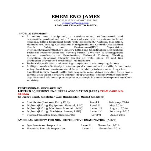 EMEM ENO JAMES CURRENT CV 2016 | DOCX