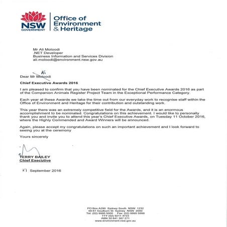 Letter from Chief Executive | PDF