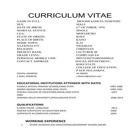 CURRICULUM VITAE 2 | DOC