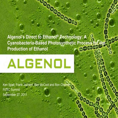 Algenols-Direct-to-Ethanol-Technology-A-Cyanobacteria-Based ...