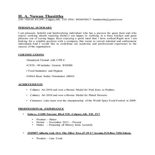 CV - Nuwan Thusitha | DOCX