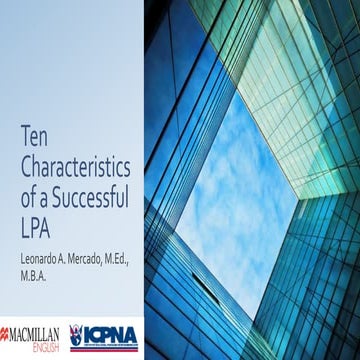 Ten Characteristics of a Successful LPA ~ L. Mercado FINAL | PPT
