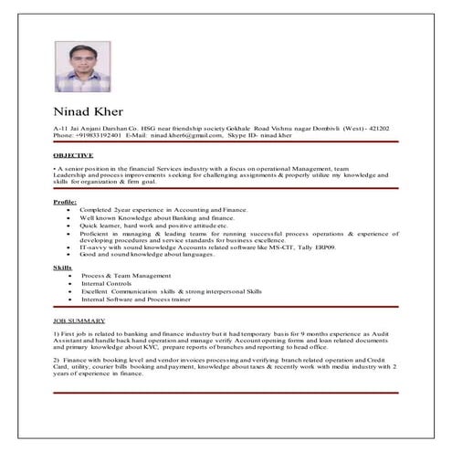 Sample Resume for OJT | DOCX