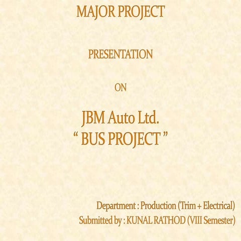 JBM BUS PROJECT | PPTX