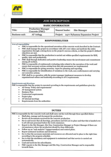 Organisasjonsplan Nyhamna | PDF