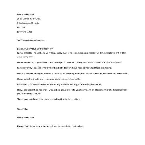 Cover Letter | DOCX