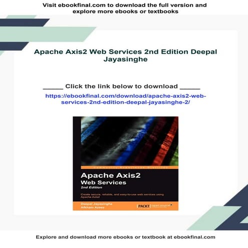 Apache Axis2 Web Services 2nd Edition Deepal Jayasinghe | PDF