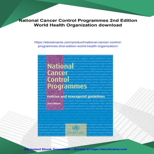 National Cancer Control Programmes 2nd Edition World Health ...