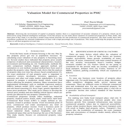 Valuation Model for Commercial Properties in PMC | PDF | Real Estate ...