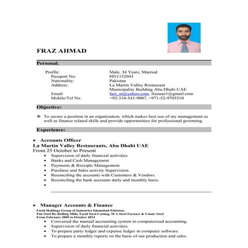 faraz_cv-Account | PDF