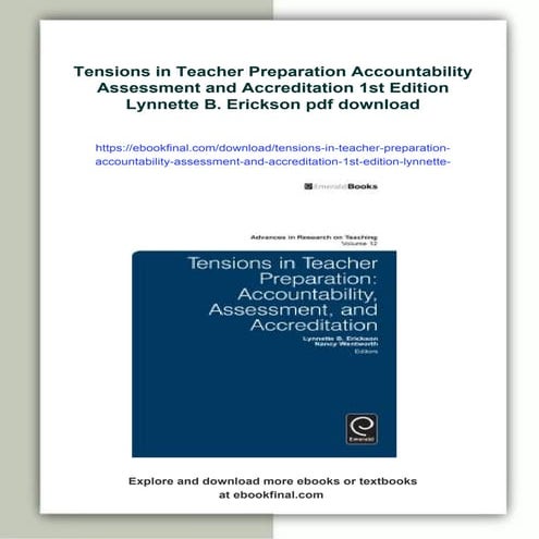 Tensions in Teacher Preparation Accountability Assessment and Accreditation 1st Edition Lynnette ...