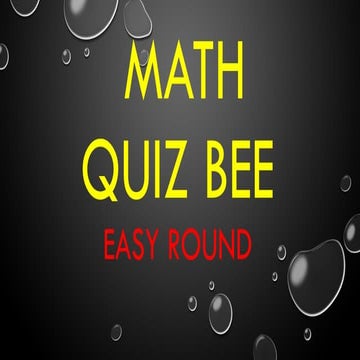 math quiz bee for third grade learners exercise reviewer | PPTX