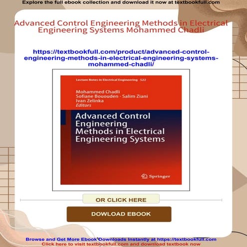 Advanced Control Engineering Methods in Electrical Engineering Systems ...
