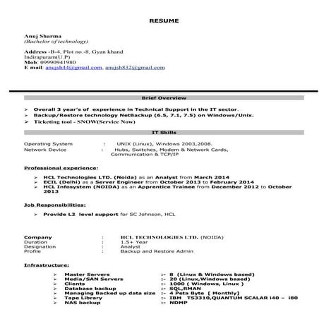 Anuj resume | DOC