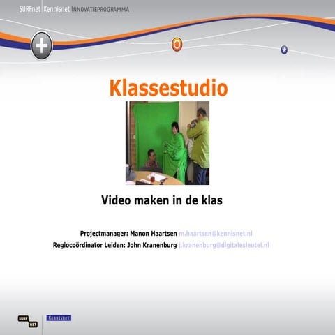 415 Klassestudio De Klas Als Videostudio Manon M. Haartsen & Willeke ...