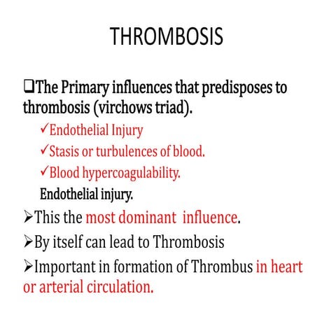 Thrombosis & embolism | PPT