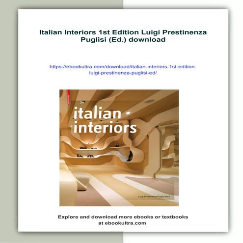 Italian Interiors 1st Edition Luigi Prestinenza Puglisi (Ed.) | PDF