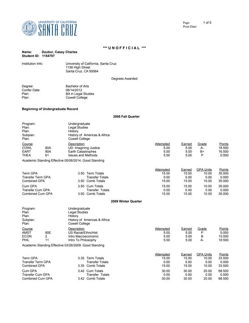 CTU Transcript | PDF