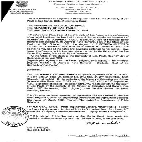 Diploma of Electrical Engineering Graduation Course | PDF