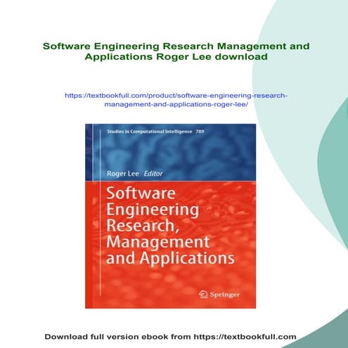 Software Engineering Research Management and Applications Roger Lee | PDF