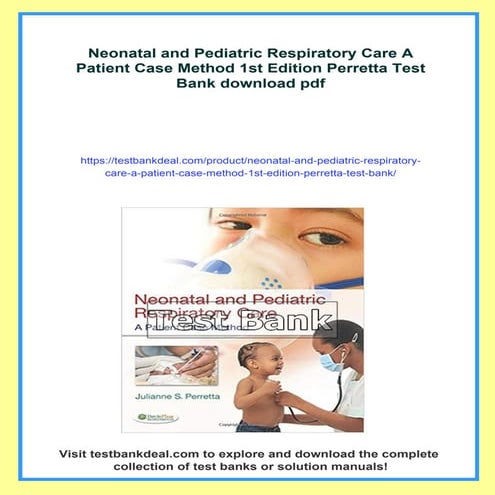 Neonatal and Pediatric Respiratory Care A Patient Case Method 1st ...