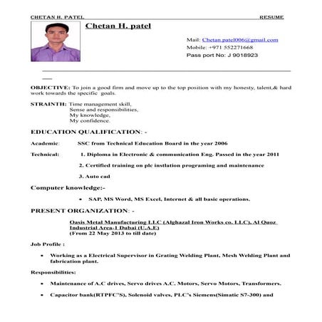 chetan patel_update | DOC