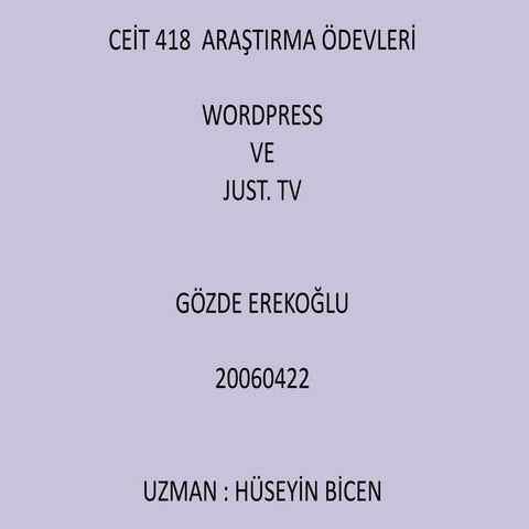wordpress ve justin.tv