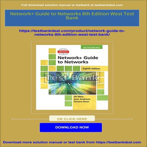 Network+ Guide to Networks 8th Edition West Test Bank download pdf | PDF