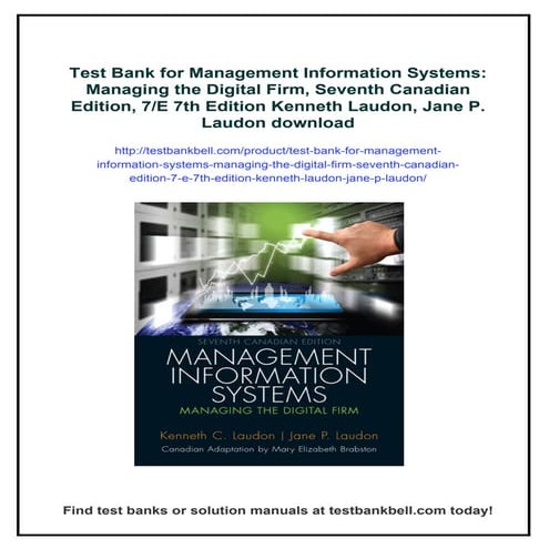 Test Bank for Management Information Systems: Managing the Digital Firm ...