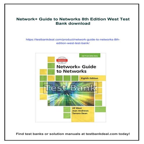 Network+ Guide to Networks 8th Edition West Test Bank | PDF