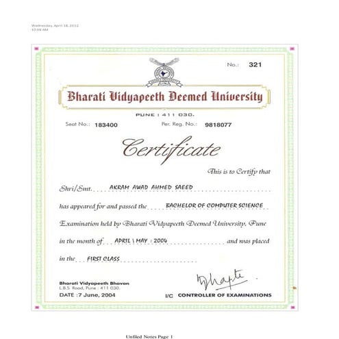 Bachelor Degree Of Computer Science | PDF