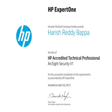 hp arcsight cert_a4 | PDF