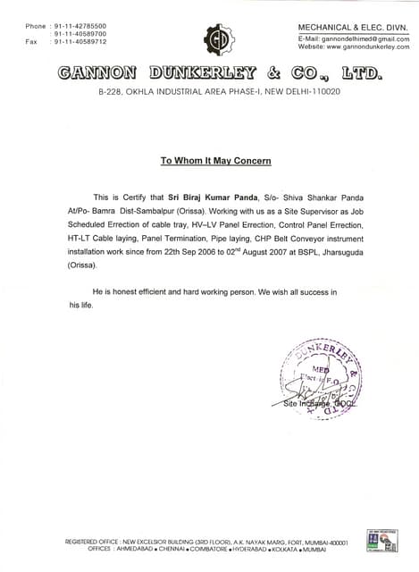 Work Experience Letter CBRE | PDF