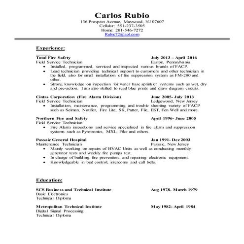 Carlos Rubio Resume 2016 (updated2) | DOCX