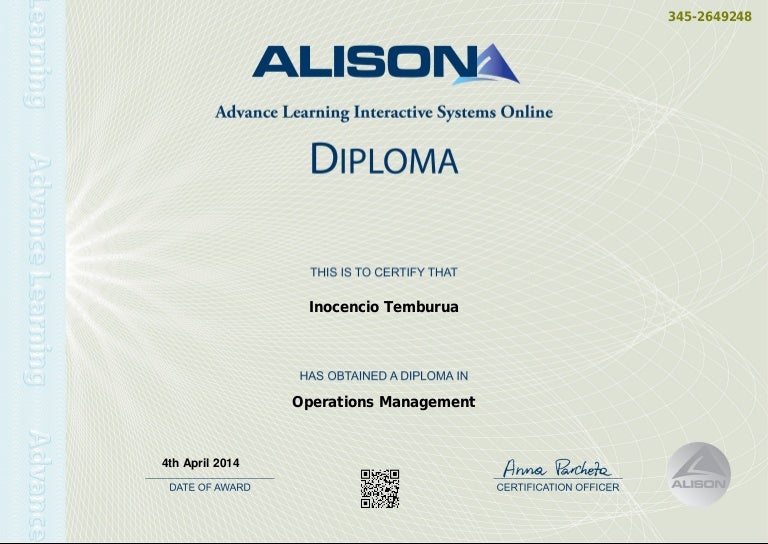 DIPLOMA ALISON