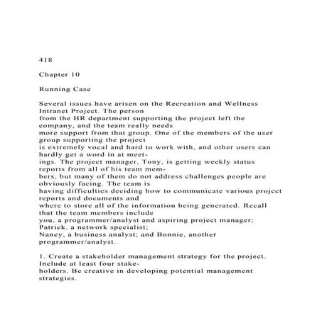 418 Chapter 10 Running Case Several issues have ar.docx