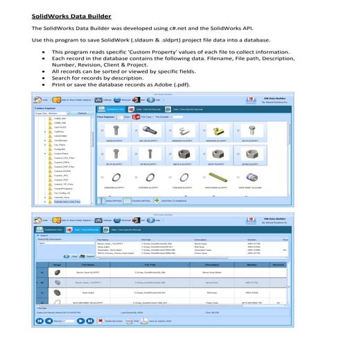 SolidWorks Data Builder | PDF | Databases | Computer Software and ...