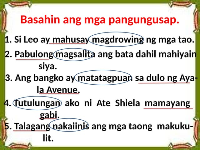 Pang abay na ingklitik, kondisyonal at kusatibo (DISCUSSION) | PPTX
