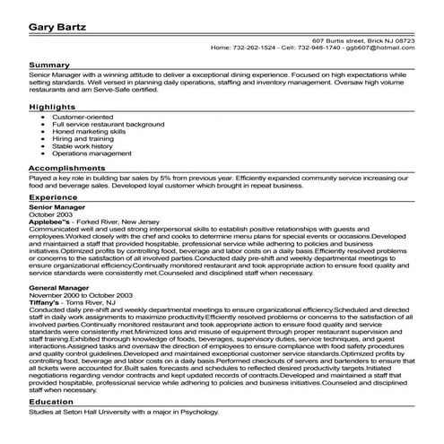 Gail's Current Resume | DOCX