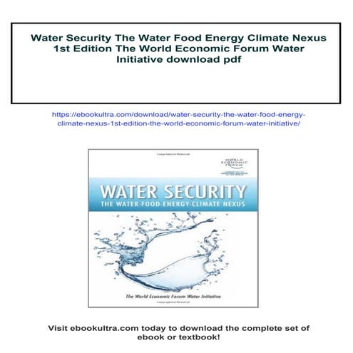 Water Security The Water Food Energy Climate Nexus 1st Edition The ...