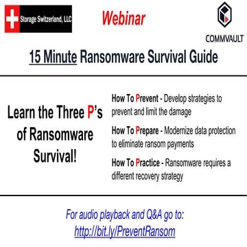 15 Minute Ransomware Survival Guide | PPTX | Data Storage and ...