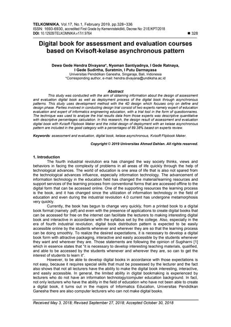 Digital Book For Assessment And Evaluation Courses Based On Kvisoft