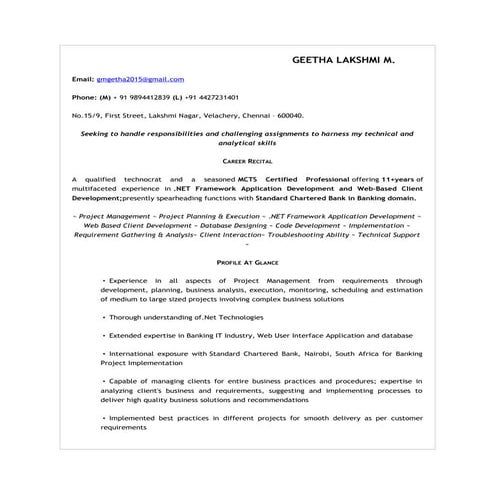 GEETHA LAKSHMI M | DOC