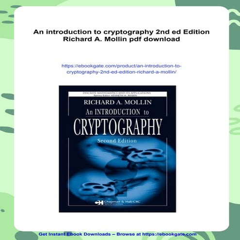 An introduction to cryptography 2nd ed Edition Richard A. Mollin | PDF