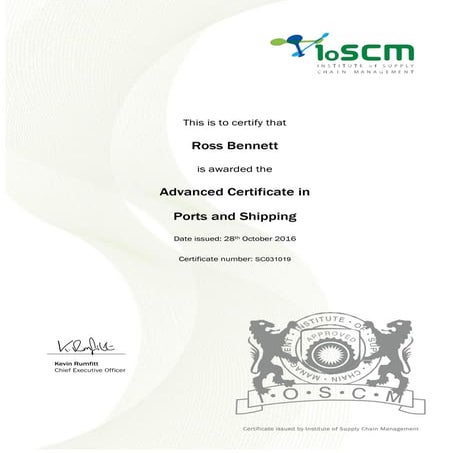 IoSCM Certificate Advanced Port | PDF