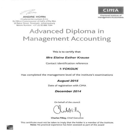 CIMA qualification | PDF