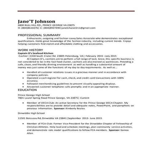 janet resume (Autosaved) | DOCX