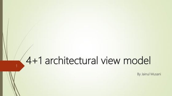 Model Based Software Architectures Ppt