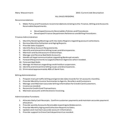 2015 Current Job Description | DOCX