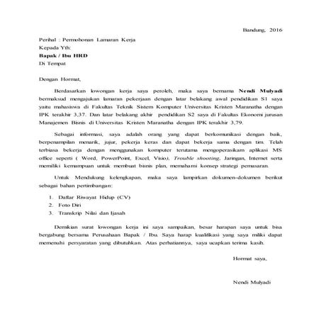 CV Nendi Mulyadi | PDF